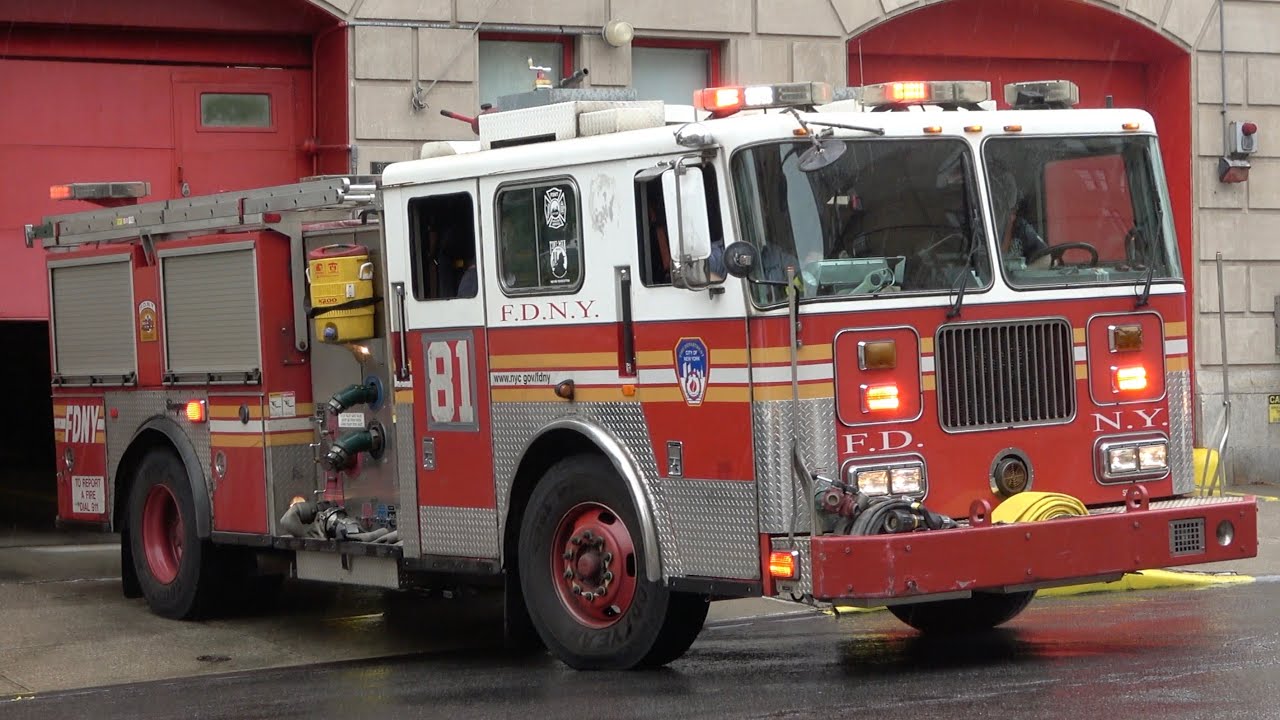 FDNY Engine 81 (Spare) & Ambulance 2098 Responding - YouTube