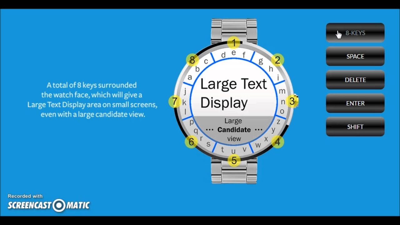 TouchOne Keyboard – Dedicated Smartwatch Keyboard - YouTube