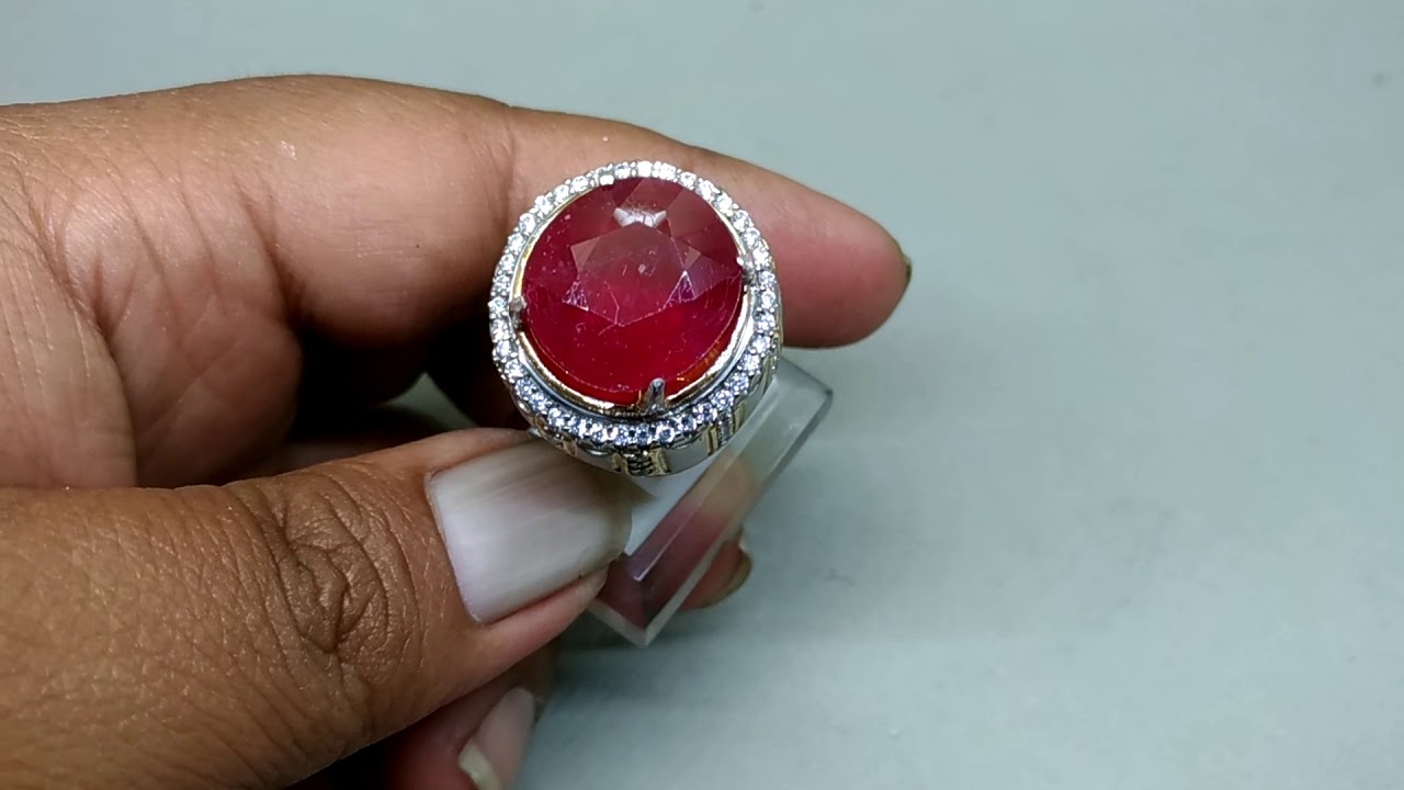 Batu Cincin Natural Ruby Corundum Besar Kode PP190 - YouTube