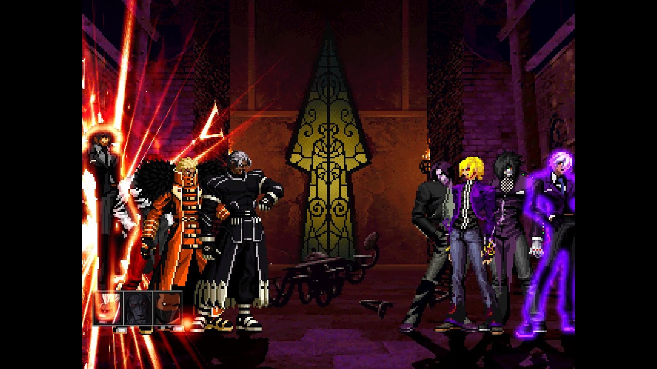 [KOF Mugen] Red Flames Team VS Purple Flames Team (Request Match) - YouTube