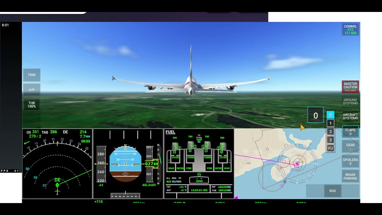 Flight Sim Flying A380 - YouTube