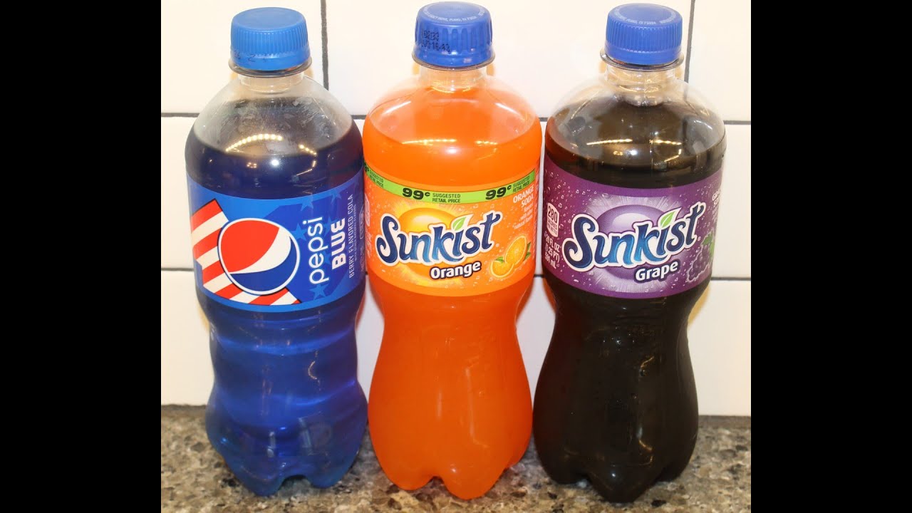 Pepsi Blue, Orange Sunkist & Grape Sunkist Review - YouTube