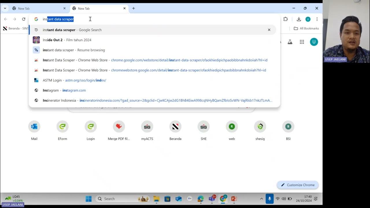 Web Scraping Menggunakan Ekstensi Chrome Instant Data Scraper pada link odoo Store - YouTube