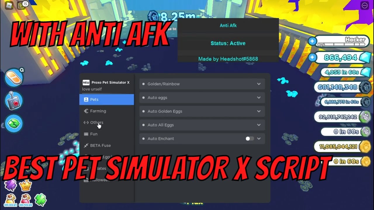 Pet Simulator X Hack Script Pastebin&Anti AFK|Get All Gamepass,Autofarm ...
