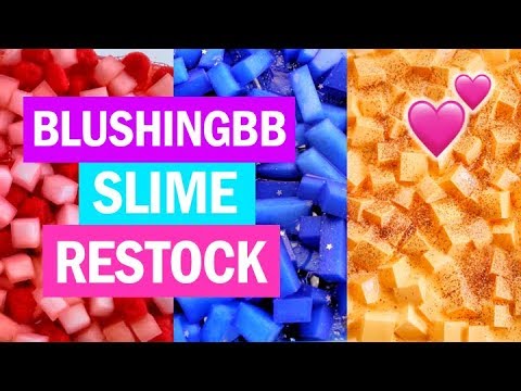 MY FAVORITE RESTOCK EVER!! 😍 BLUSHINGBB SLIMES RESTOCK - YouTube