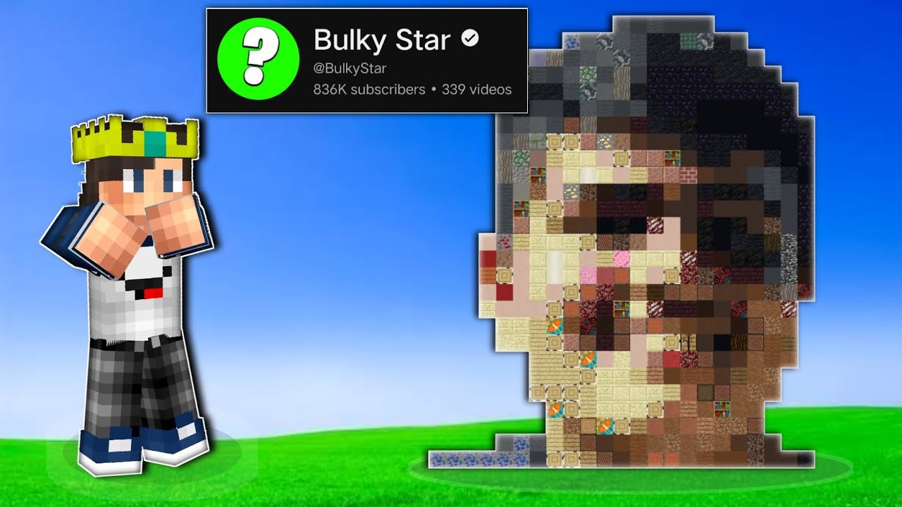 @BulkyStar face pixel art in minecraft 😍 - YouTube