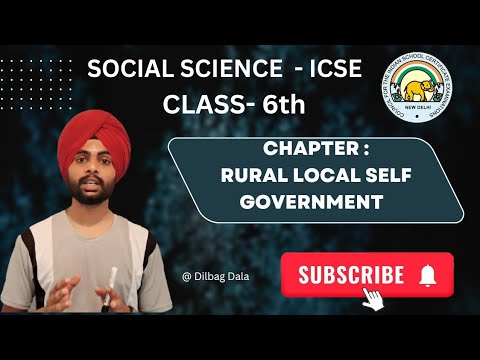 Rural Local Self :government | Class 6 SST , ICSE , Civics, Social ...