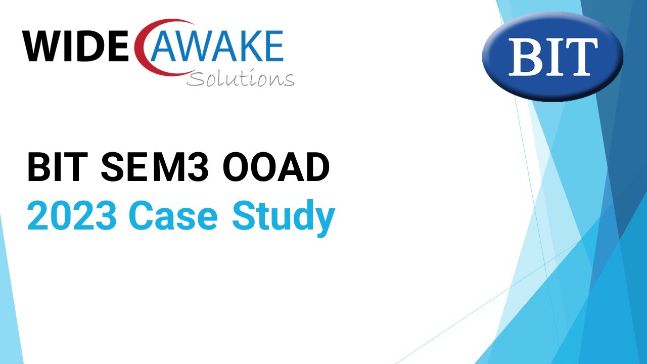 BIT SEM3 OOAD 2023 Case Study - YouTube