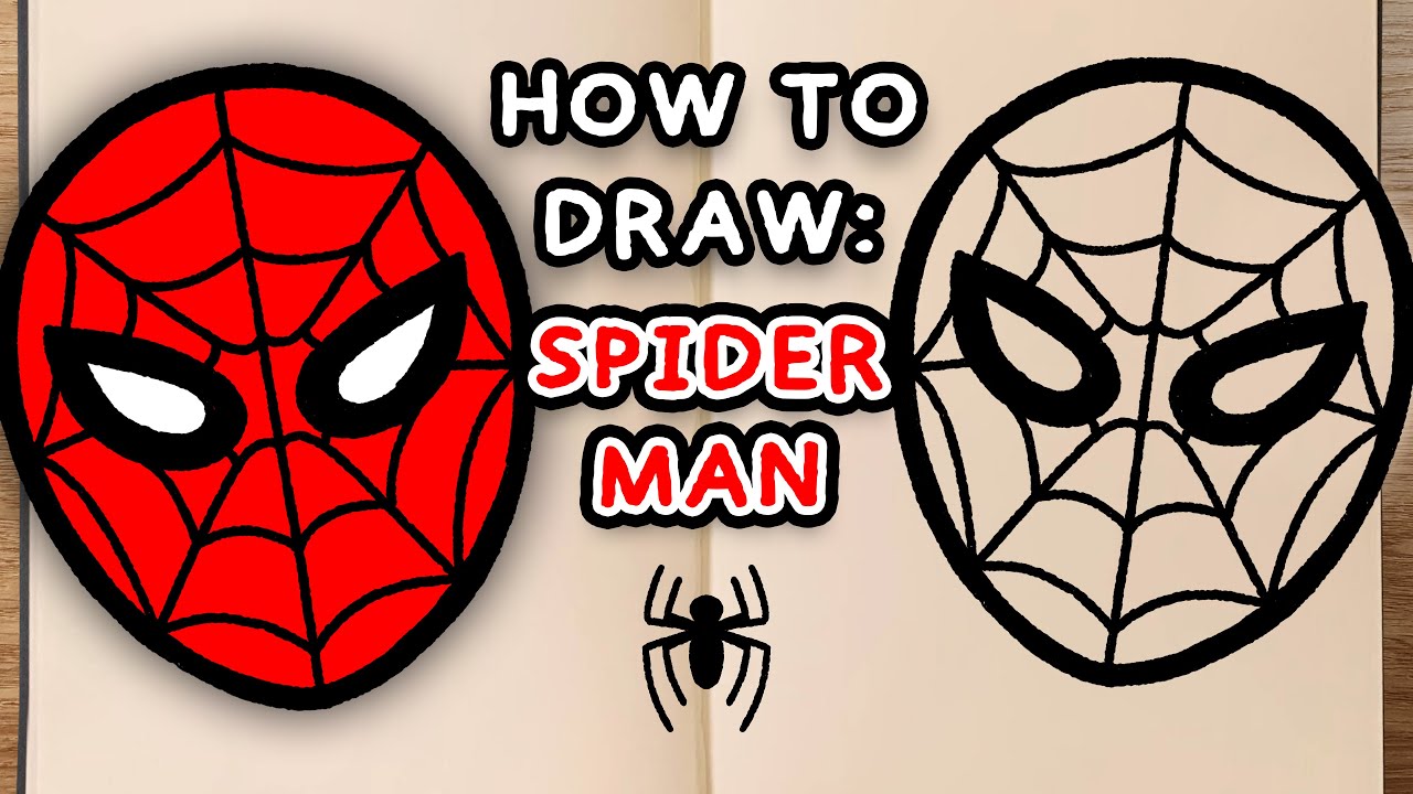 How To Draw: SPIDERMAN (easy step by step tutorial) - YouTube