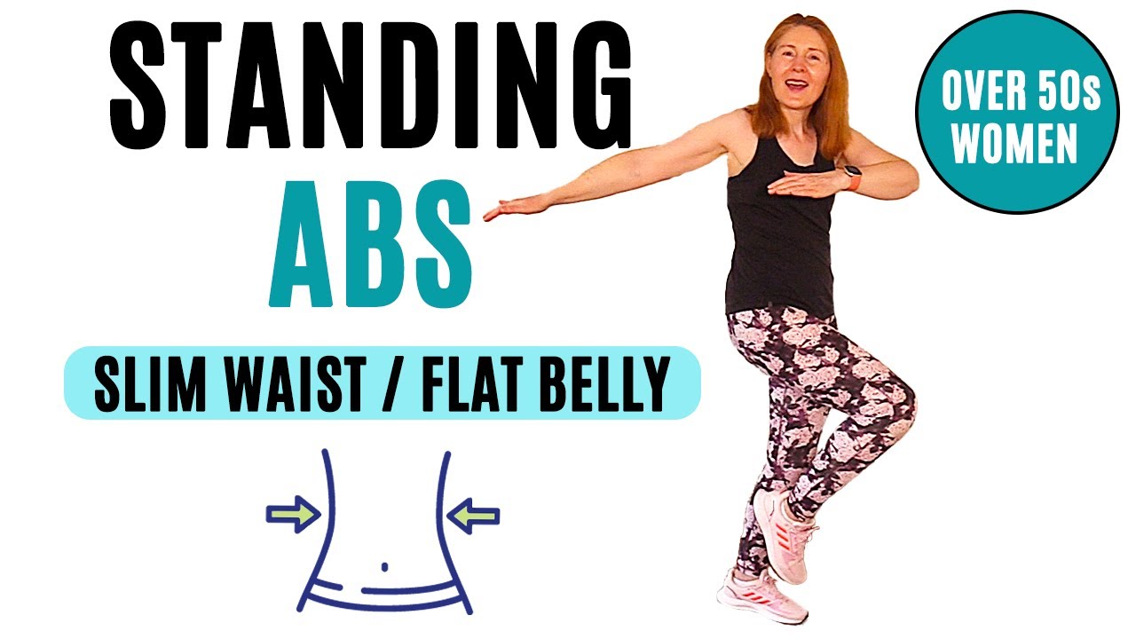 CARDIO and STANDING ABS Workout for Women Over 50 | WAIST DEFINING ...