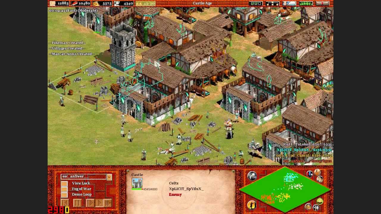Age of Empires 2 AoK : Deathmatch Plain Arabia 2v2 gameplay 2 - YouTube