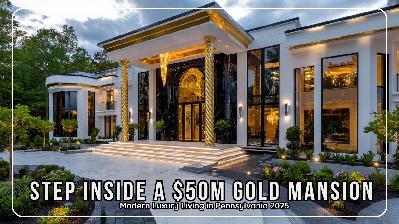 Step Inside a $50M Gold Mansion Modern Luxury Living in Pennsylvania ...