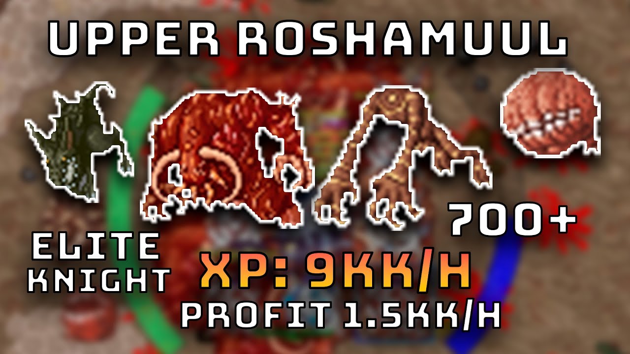 UPPER ROSHAMUUL - HUNT KNIGHT (EK 800+) - TIBIA - YouTube