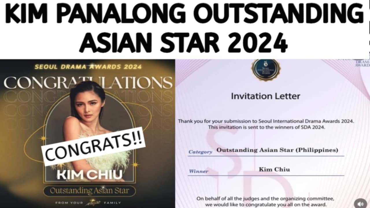 CONGRATULATIONS! KIM CHIU PANALONG OUTSTANDING ASIAN STAR 2024 - YouTube