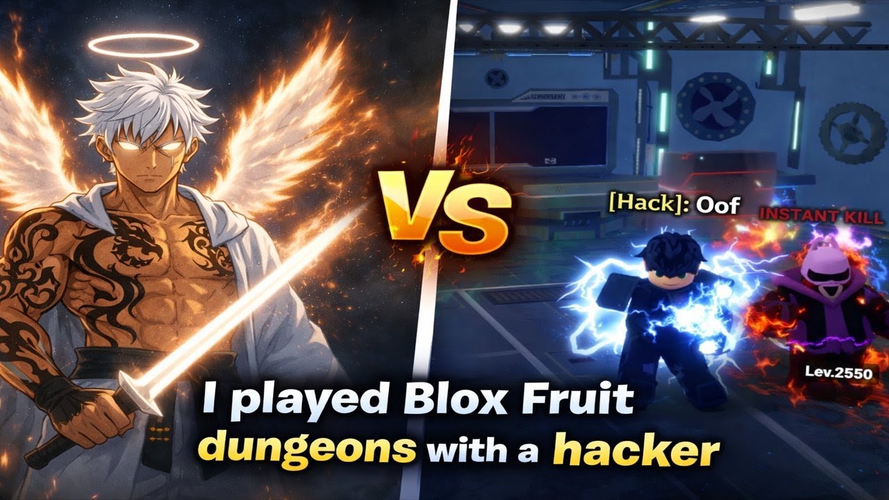 I played blox fruits with a hacker - YouTube