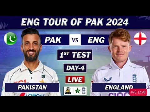 PAKISTAN vs ENGLAND 1st TEST DAY 4 LIVE COMMENTARY | PAK vs ENG TEST ...