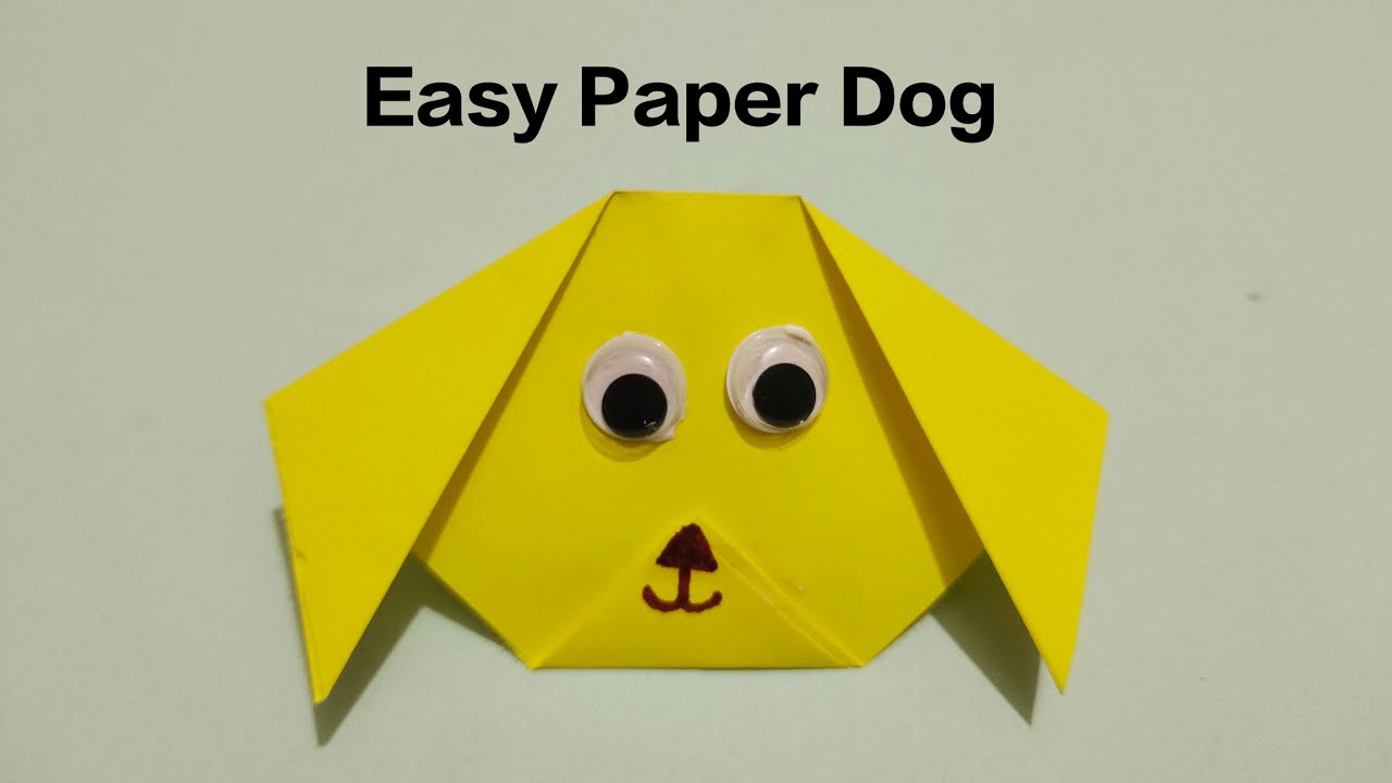 Paper animals | origami paper dog craft | DIY paper crafts | School ...