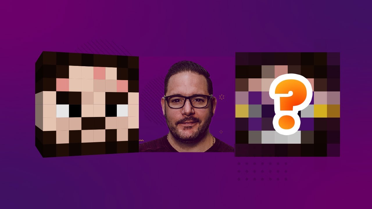 Minecraft Style Portrait in Adobe Illustrator - YouTube