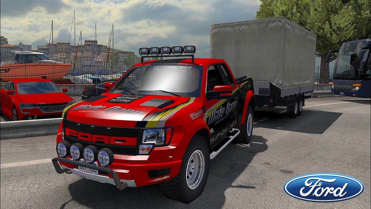 ETS2 v1.30 I Mod ️ Ford F-150 SVT Raptor v2.3 + Mini Trailer [Deutsch ...