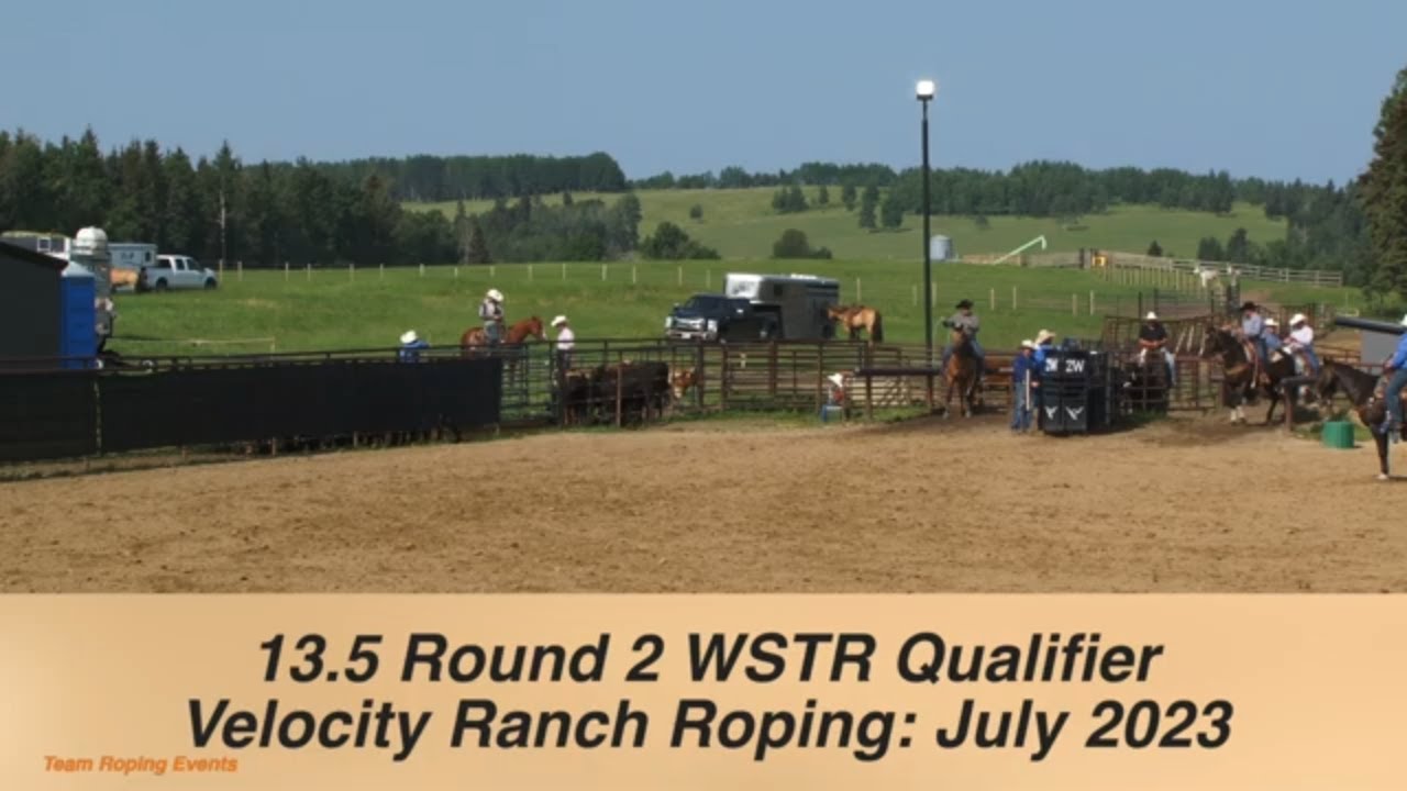 WSTR 13.5 Qualifier Rounds 2&3 - Velocity Ranch Roping July 2023 - YouTube