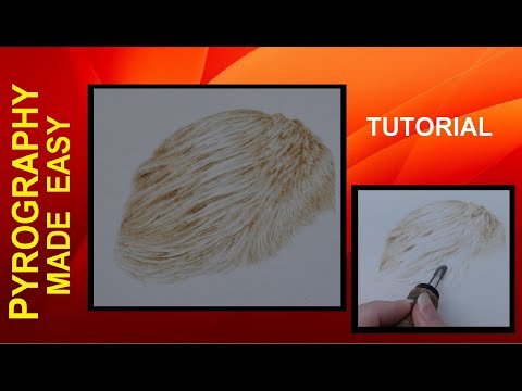 Pyrography teknikleri - kısa sarı saçlı odun yakma eğitimi