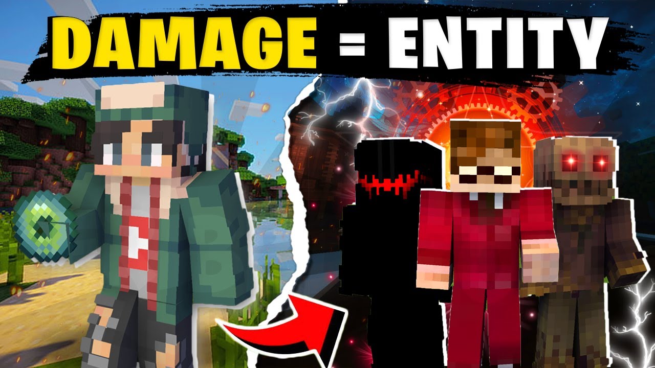 If I Take Damage, I Convert Into a Scary Entity || Minecraft Entity ...