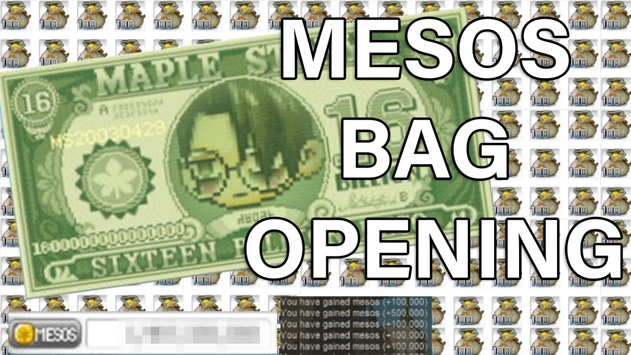 [GMS REBOOT] INSANE MESOS BAG OPENING (lots of money) - YouTube