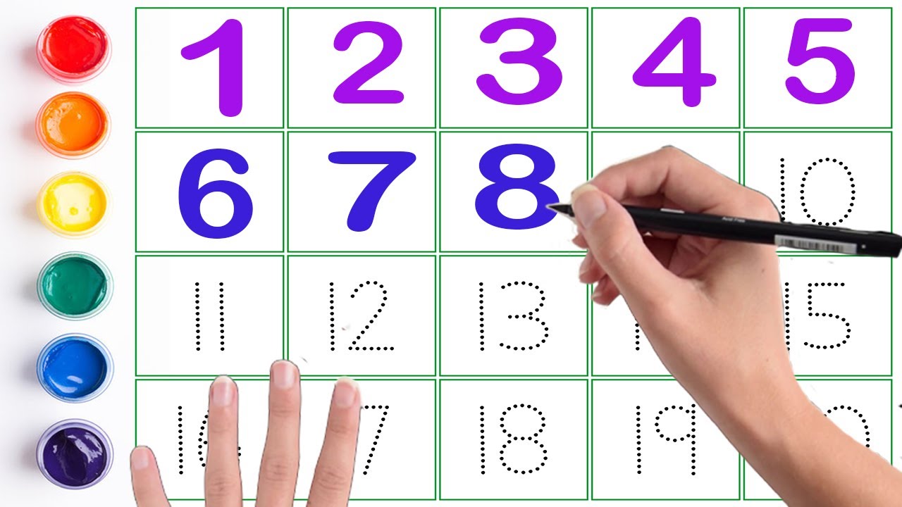 123 Number Counting | 1234 Number Names | 1 To 20 Numbers | 123 ...