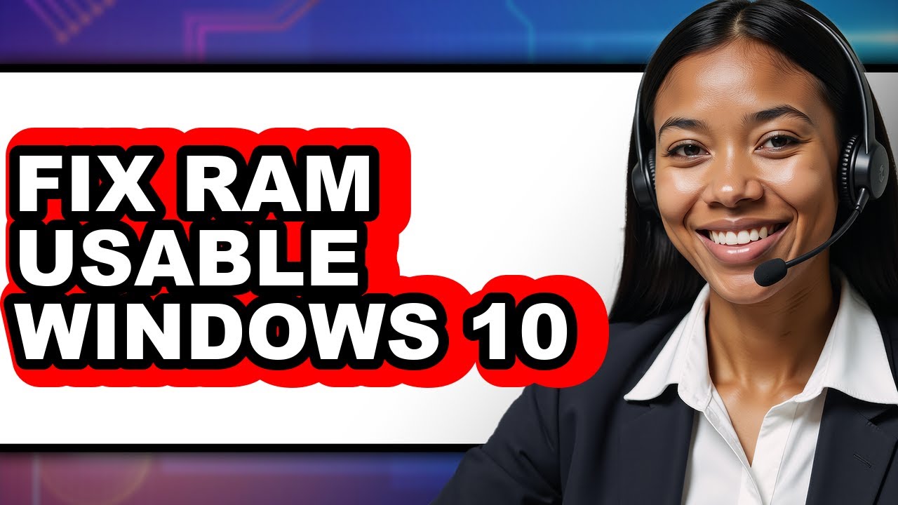 How to Fix RAM Usable Windows 10 (Easy Method) - YouTube