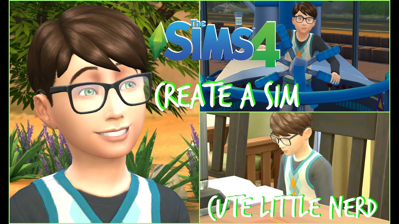 The Sims 4 : Create A Sim - Cute Little Nerd - YouTube