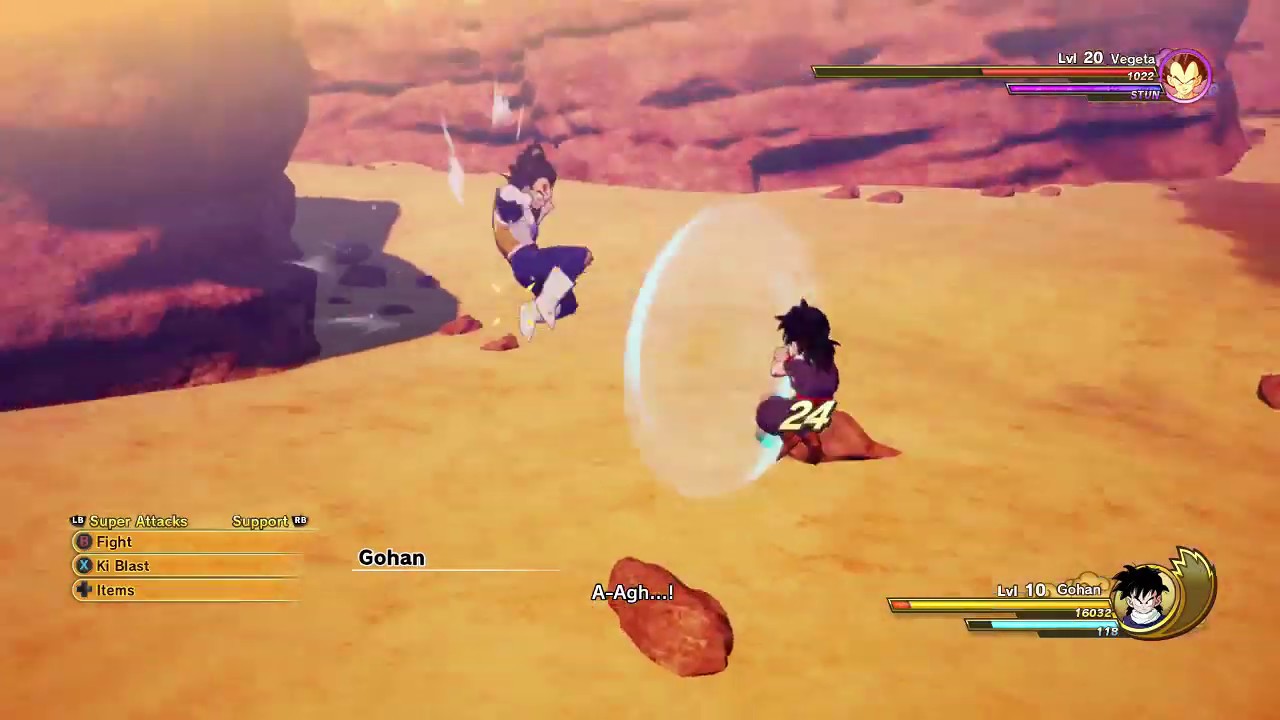 Dragon Ball Z Kakarot Gohan Use Level 2 Masenko and Meteor Sludge ...