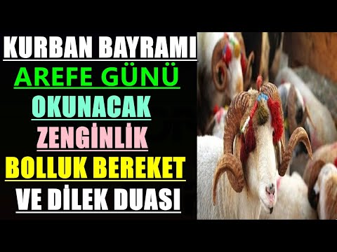 KURBAN BAYRAMI AREFE GÜNÜ OKUNACAK ZENGİNLİK BOLLUK BEREKET VE DİLEK DUASI