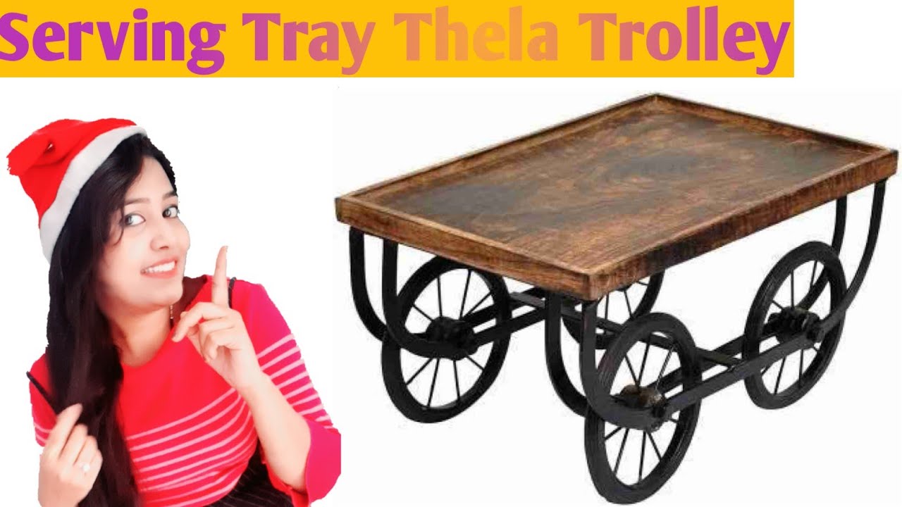 DIY IDEAS/ SERVING TRAY THELA TROLLEY AT HOME /DECOR IDEAS WALL PUTTY ...