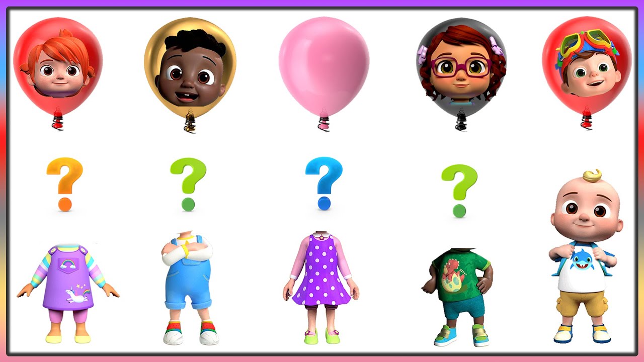 Lets'go find the cocomelon characters JJ, Joãzinho , Cody , Bebefinn ...