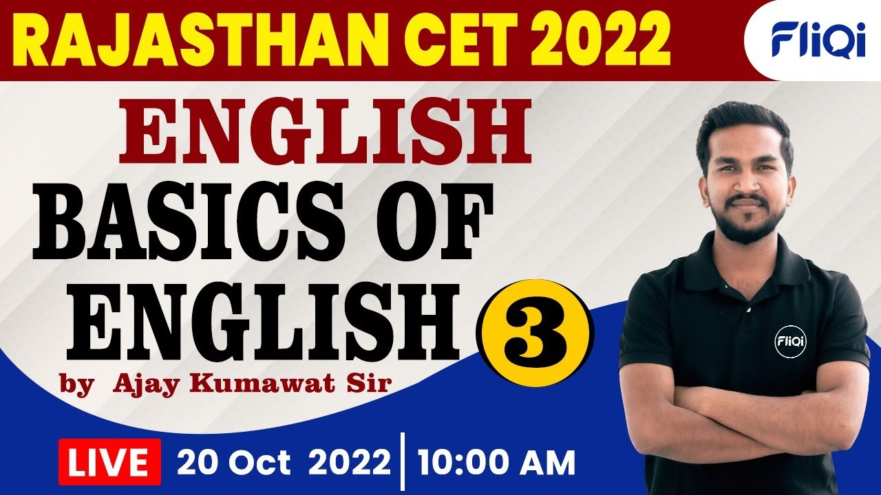 3) Rajasthan CET Exam 2022 Classes | English classes for CET Exam ...