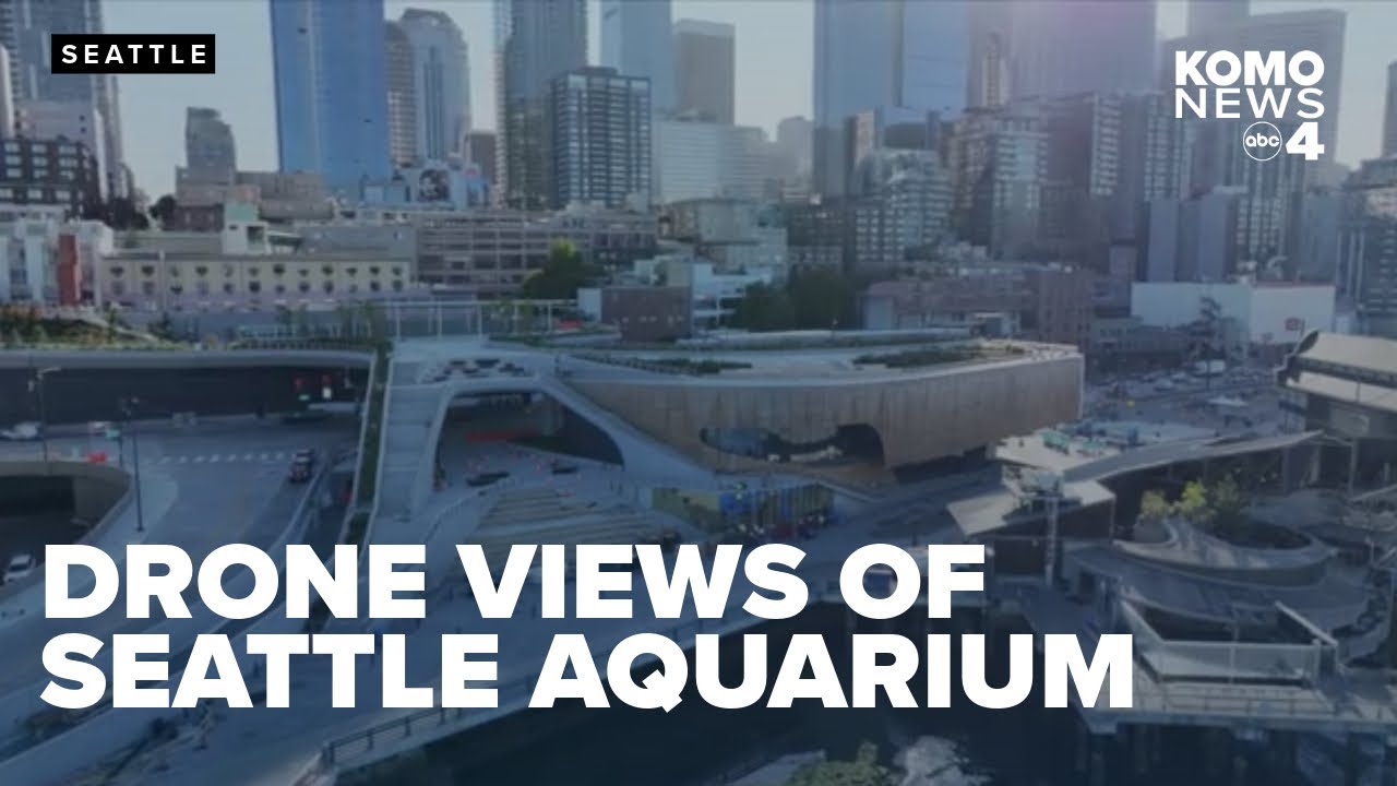 DRONE: Seattle Aquarium's new Ocean Pavilion is open - YouTube