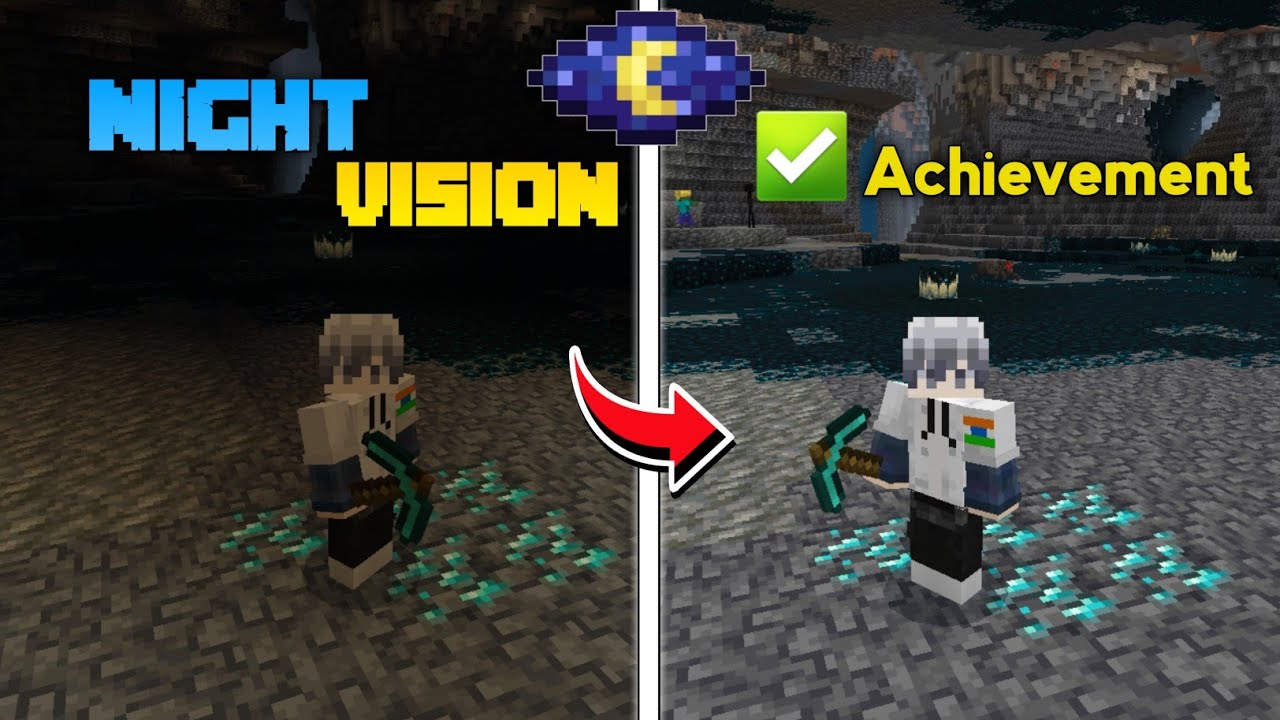 Minecraft Night Vision Texture Pack For 1.20, 1.19 With Achievements ...