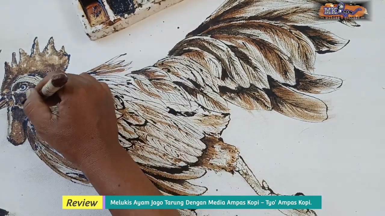Menikmati Proses Melukis Ayam Jago Tarung Oleh: Tyo' Ampas Kopi. - YouTube