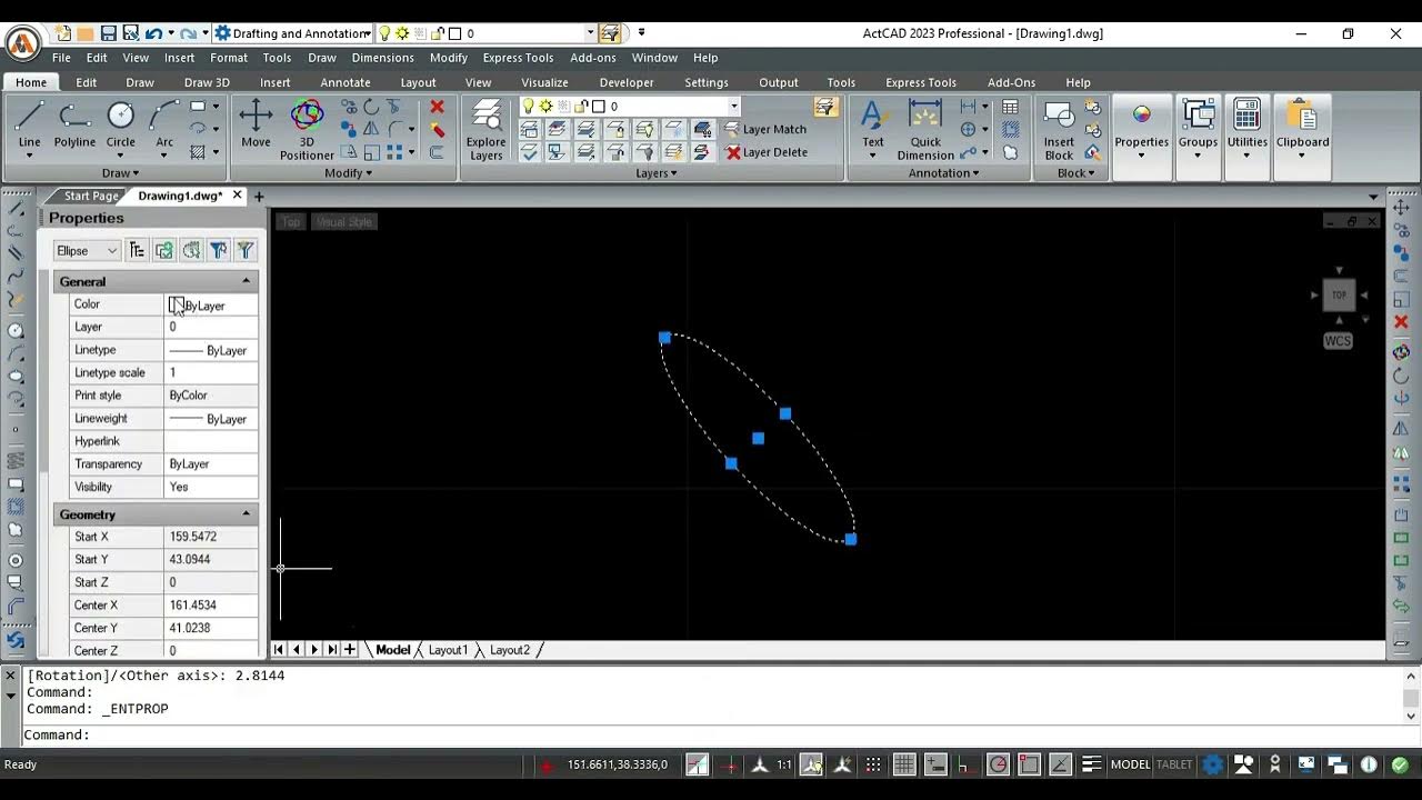 ActCAD│How to create ellipses as polyline in ActCAD - YouTube