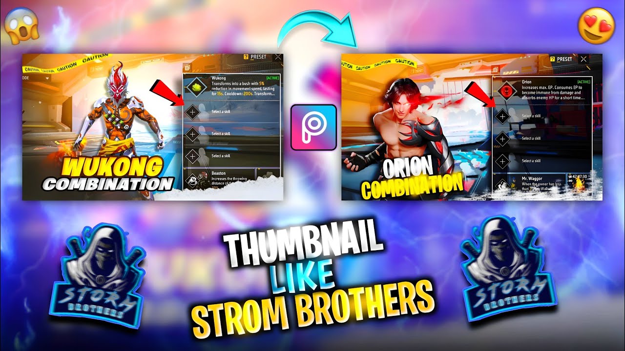 How To Edit ff Montage Thumbnail Like ‎@STORMBROTHERS jaise thumbnail ...
