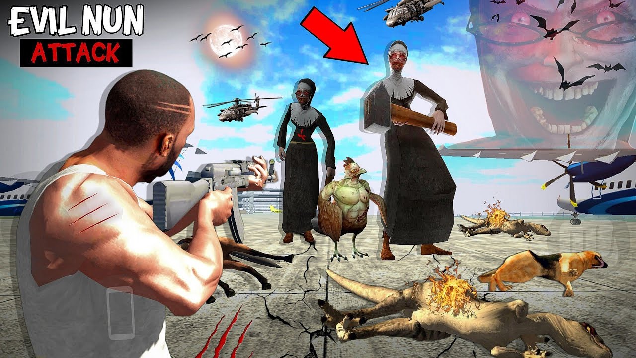 INDIAN BIKES DRIVING 3D EVIL NUN ATTACK IN CITY | 100 PEOPLE KILL EVIL NUN IN INDIAN BIKE 3D ...