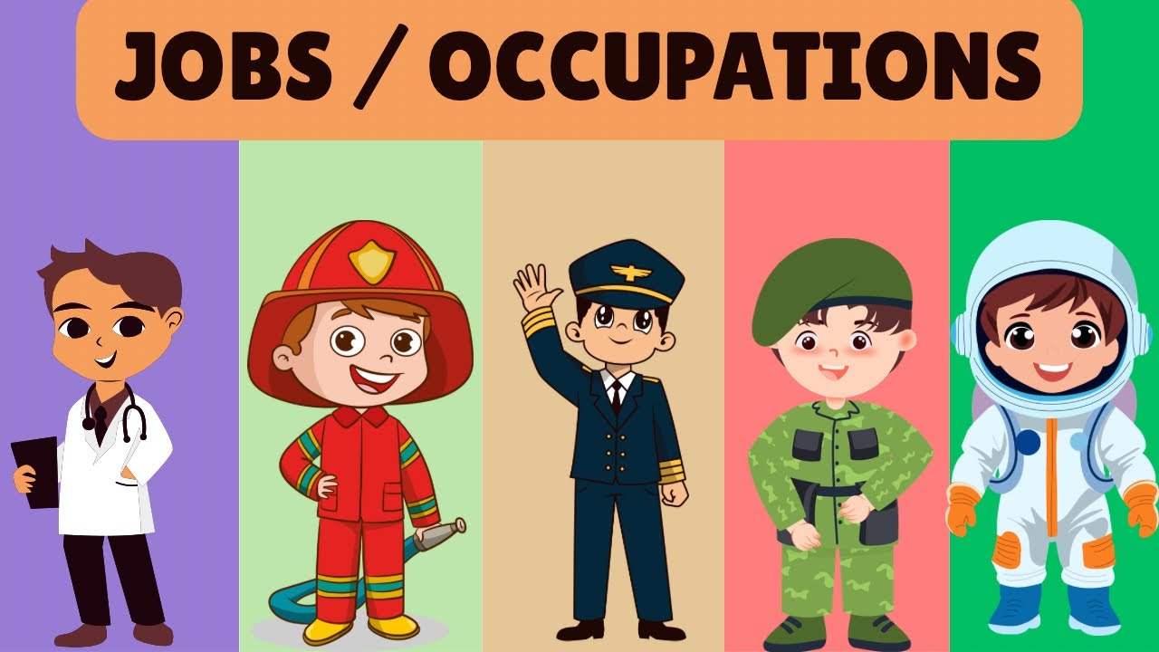 50 Jobs Vocabulary and Career Names For Kids | Fun Professions and ...