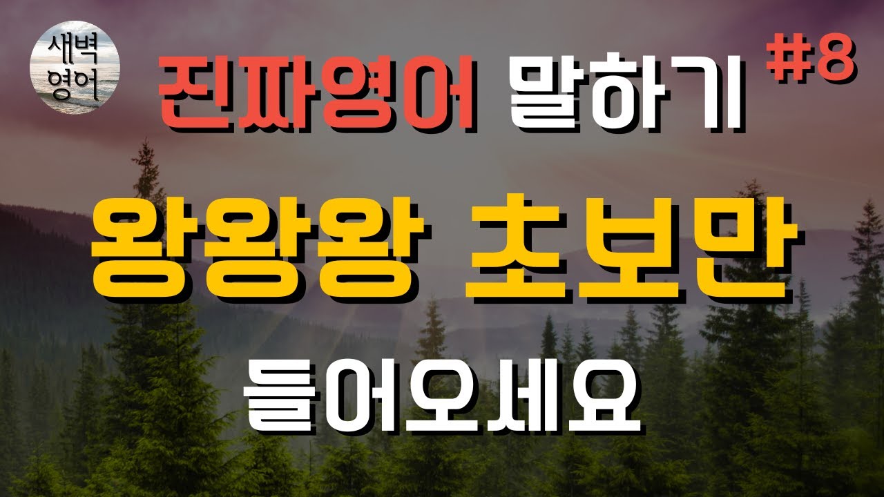 기초생활영어 8화 왕 초보 초간단 4단어 영어 회화 | 한글 발음 포함| 원어민이 자주 사용하는 쉬운 영어|반복해서 듣다