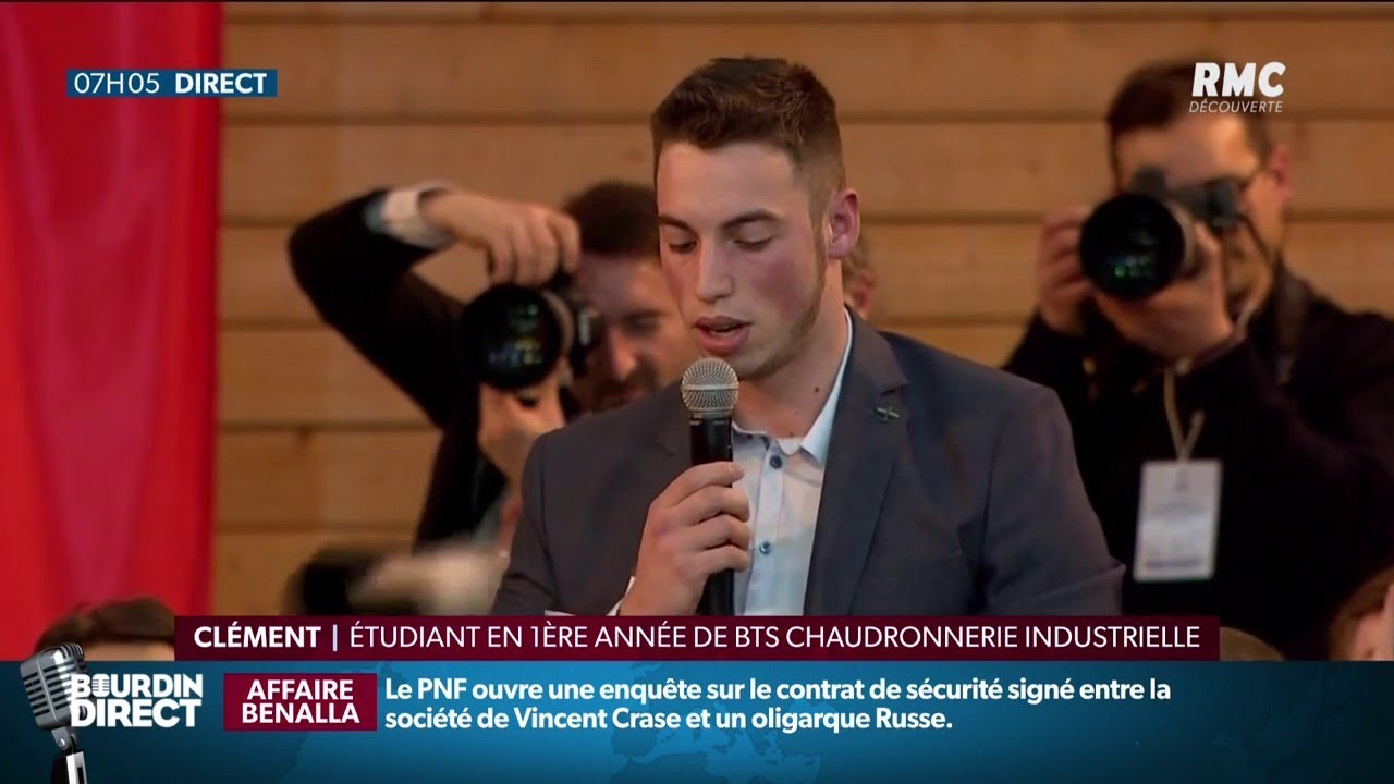 "Grand débat national": Clément s'est livré à un plaidoyer en faveur de ...