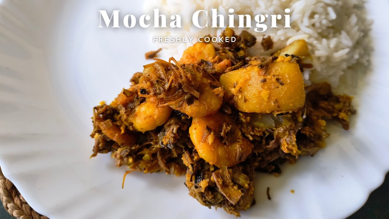 Chingri Diye Mochar Ghonto | Mochar Ghonto | Chingri Maach Diye Moch ...