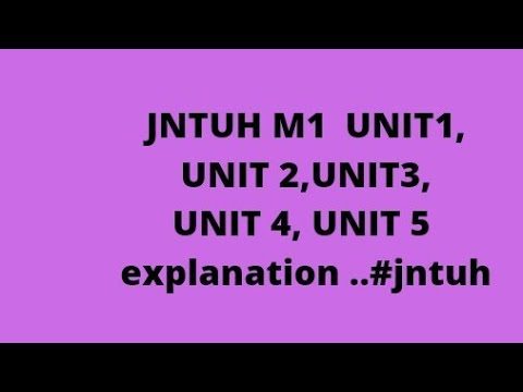 M1 all chapters explanation - YouTube