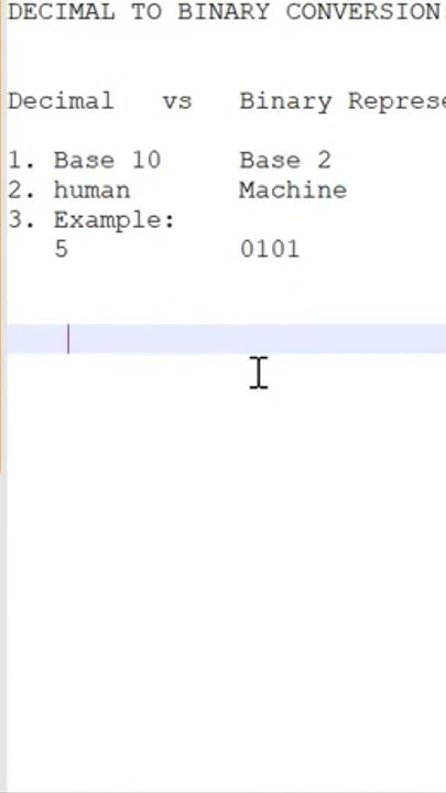 Decimal vs Binary Numbers #education #coding #base10 #base2 #easy #shorts - YouTube