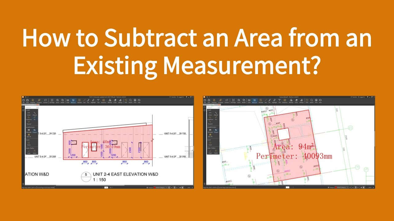 How to Subtract an Area from an Existing Measurement? - YouTube