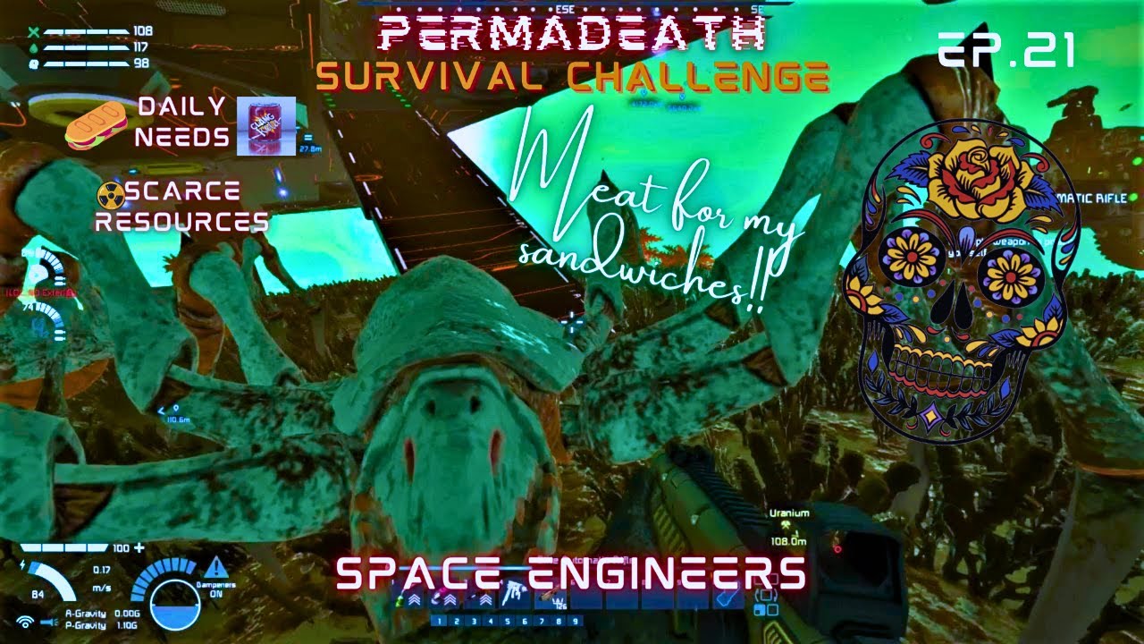 SPACE ENGINEERS PERMA DEATH SURVIVAL CHALLENGE #21 SPIDER SANDWICH PC ...