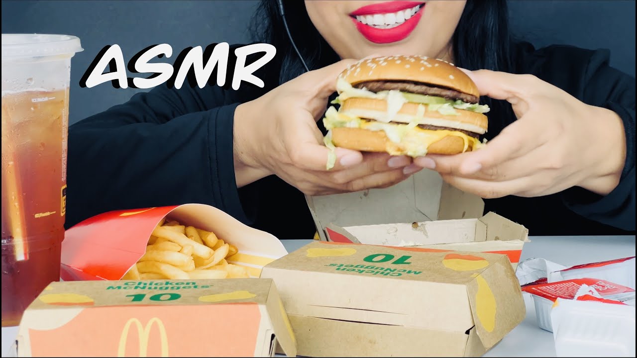 ASMR McDonalds BIG MAC (Eating Sound No Talking)| KiKi ASMR - YouTube